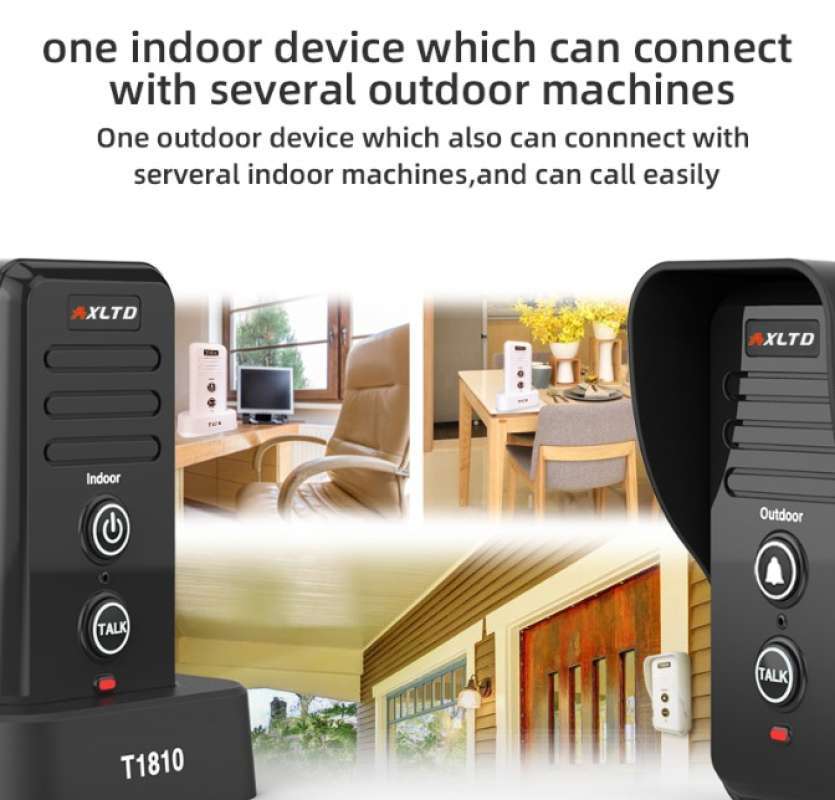 Promo Doorbell Interkom Wireless Two-way Audio Intercom Doorbell Tanpa ...