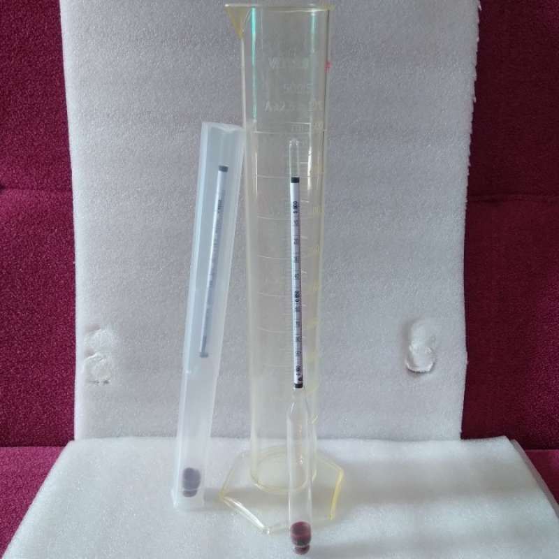 Jual Hydrometer Solar 0.800- 0.900 / 800- 900 Plus Gelas Ukur 500 ml ...