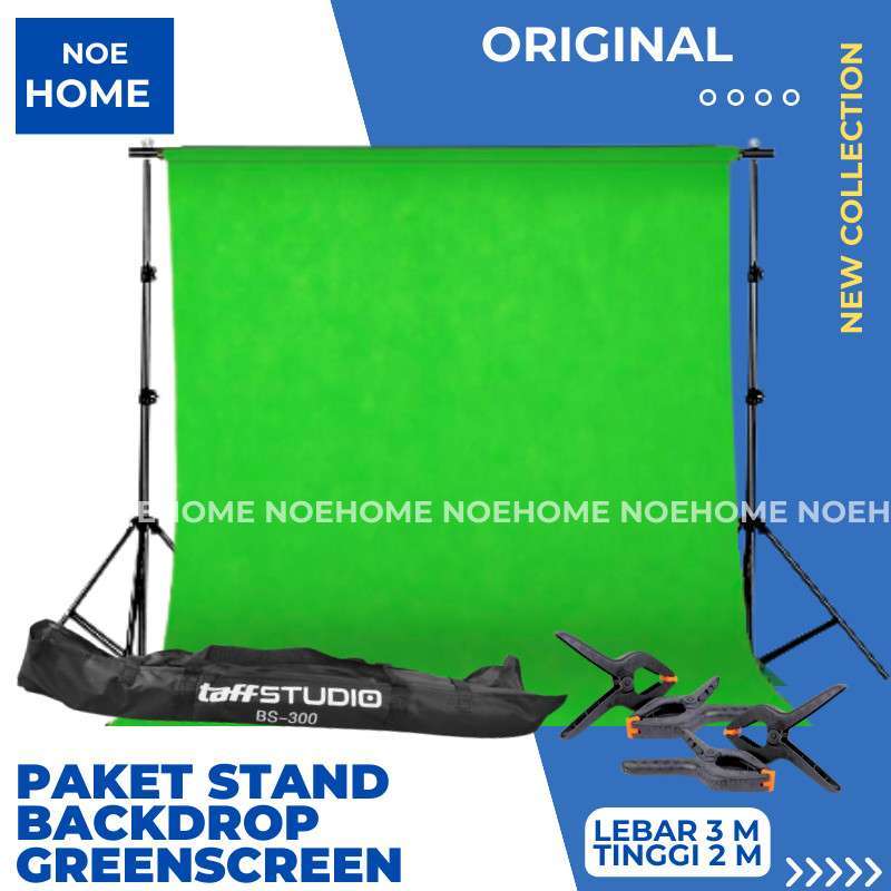 Promo Stand Backdrop Paket Lengkap 3 Meter Bracket Studio Foto Green Screen - Stabilo Diskon 1% ...
