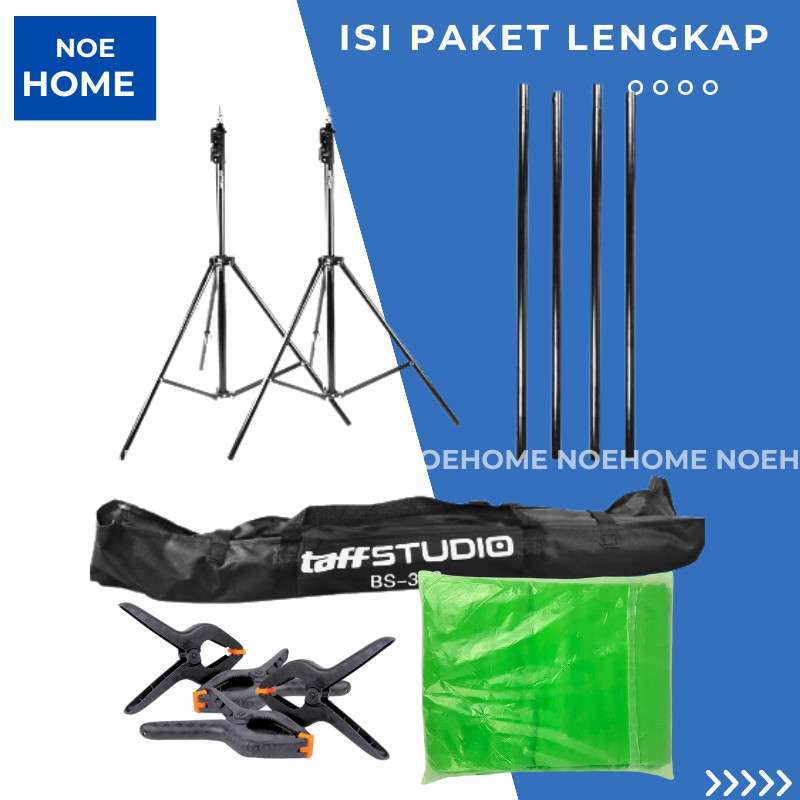 Jual Stand Backdrop Paket Lengkap 3 Meter Bracket Studio Foto Green ...