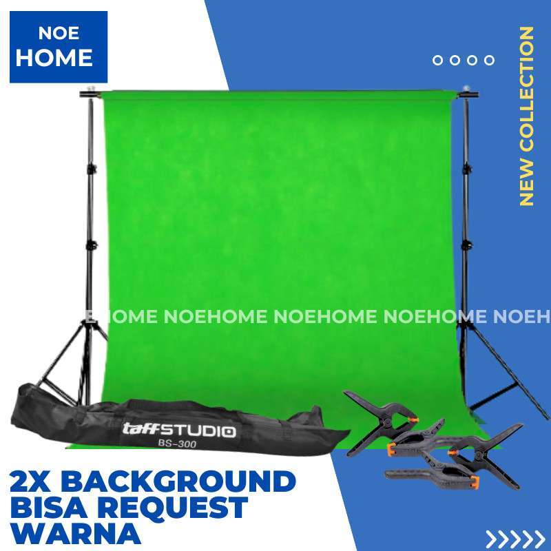 Jual Stand Backdrop Paket Lengkap 3 Meter Bracket Studio Foto Green ...