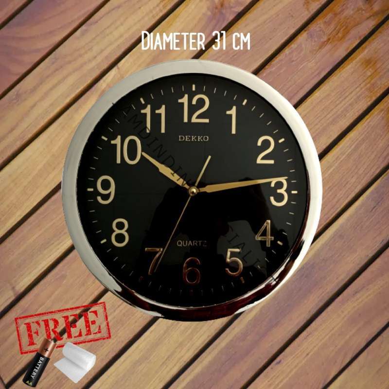 Promo Jam Dinding Dekko Besar Diameter 31cm Desain Polos dan Kaligrafi ...