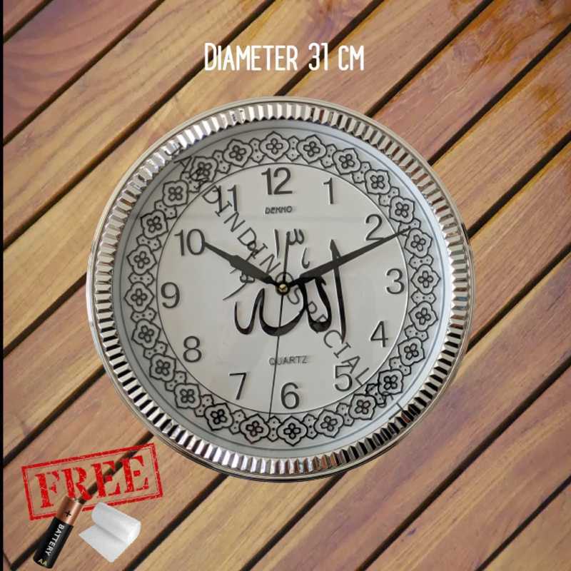 Promo Jam Dinding Dekko Besar Diameter 31cm Desain Polos dan Kaligrafi ...