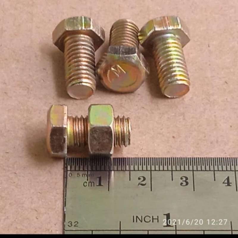 Jual BAUT MUR HEX 8 x 15 BAUT SEKRUP SKRUP MUR BESI SERBAGUNA GROSIR ...