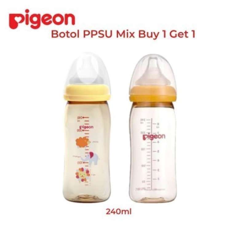 Promo Pigeon botol susu / Buy 1 Get 1 Free Botol PPSU Mix 240ml Diskon 24% di Seller Luarbiasa ...