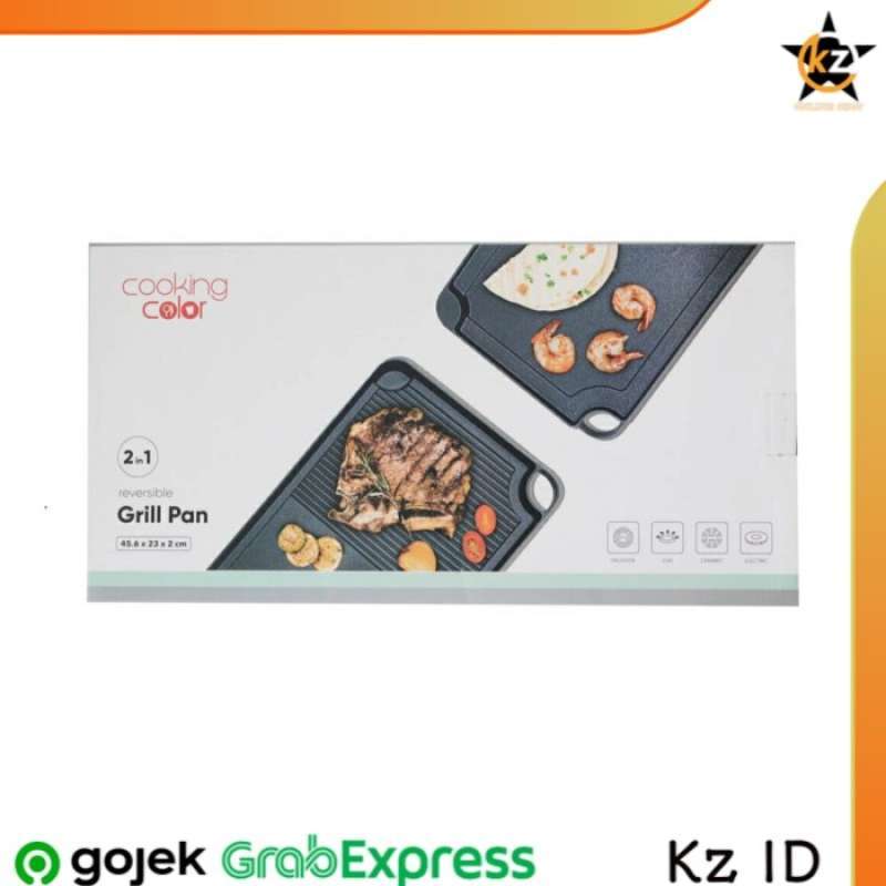 Promo Cooking Color Thompson Wajan Panggang 2 In 1 Grill Pan Persegi ...