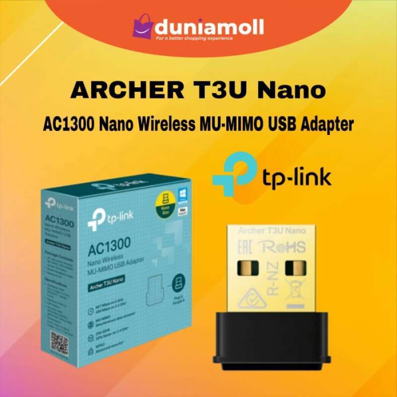 Promo Tplink Archer T3u Nano Ac1300 Nano Wireless Mu-mimo Usb Adapter ...