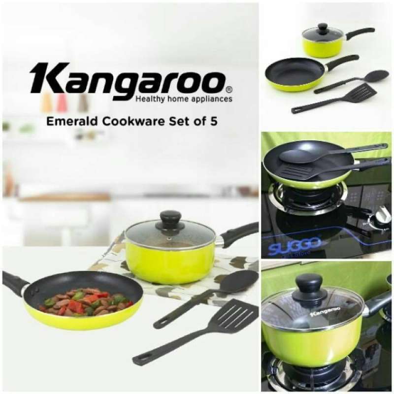 Promo Kangaroo Cookware Set Of 5pcs Diskon 23% Di Seller Toko Aulya 1 ...