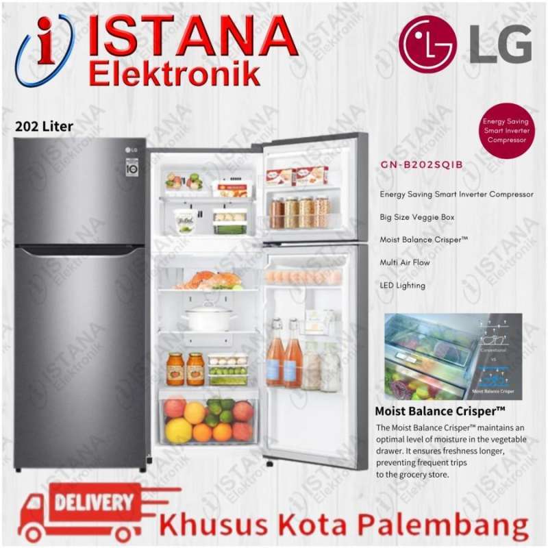 Jual Lg Kulkas 2 Pintu 202 Liter Smart Inverter Gn-b202sqib Di Seller ...