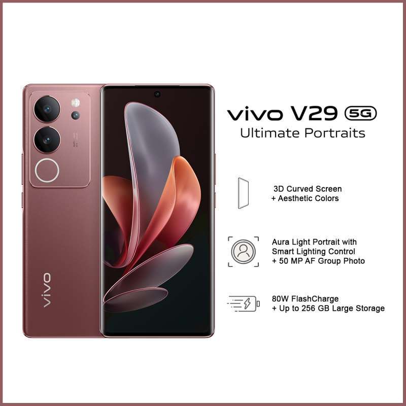 Jual Vivo V29 5G - 50MP OIS Ultra-Sensing Camera, Aura Light Portrait ...