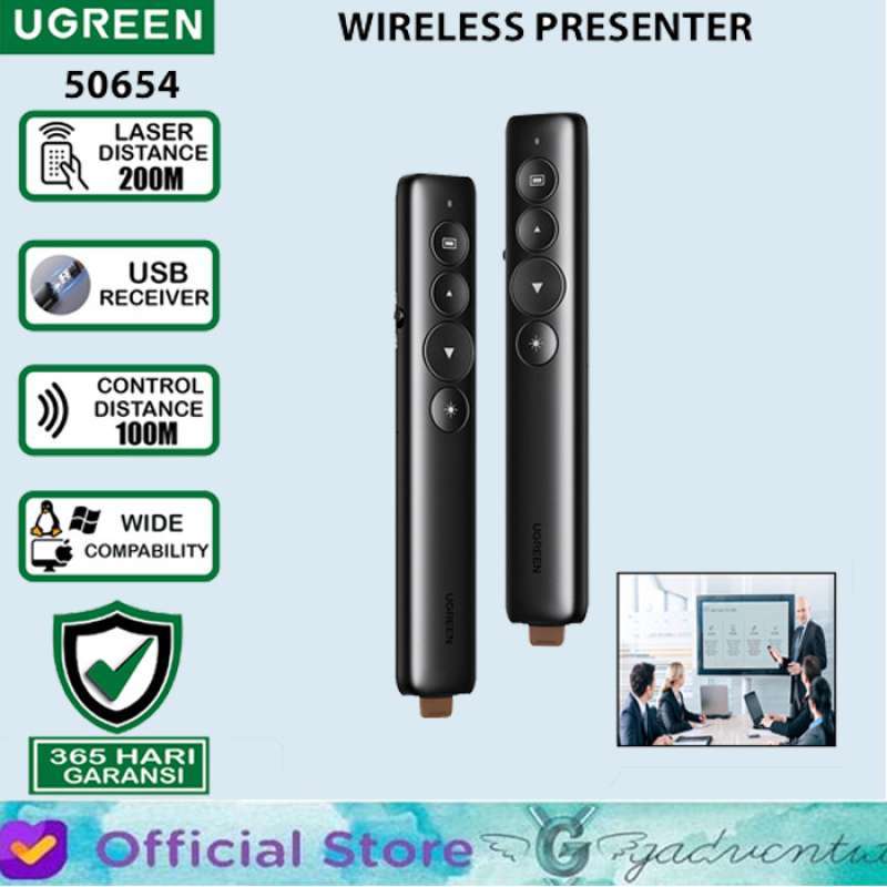 Promo BASEUS ORANGE DOT WIRELESS LASER POINTER PRESENTASI MEETING USB ...