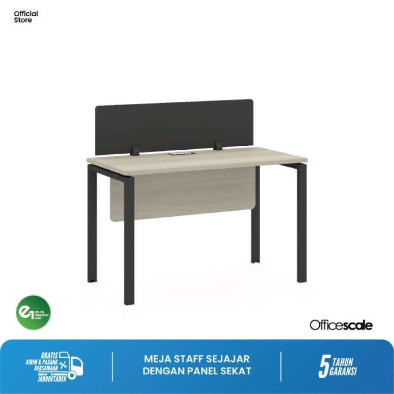 Promo Meja Kerja Kantor Peyambung Sejajar 1 Orang + Panel Sekat Diskon ...