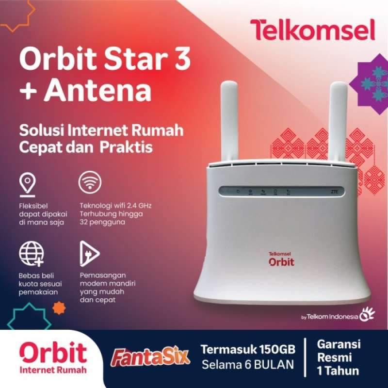 Promo Telkomsel Orbit Star 3 Modem WiFi 4G HighSpeed Bonus Data with ...