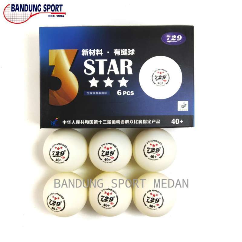 Jual Bola tenis meja 729 40+ 3 star isi 6 / pingpong / pimpong kotak Biru di Seller ...