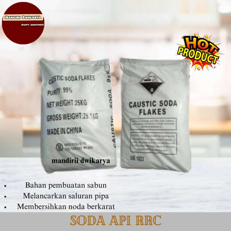 Promo Soda Api /Caustic Soda / Caustic Flake Rrc 98% (25Kg) Diskon 33% ...