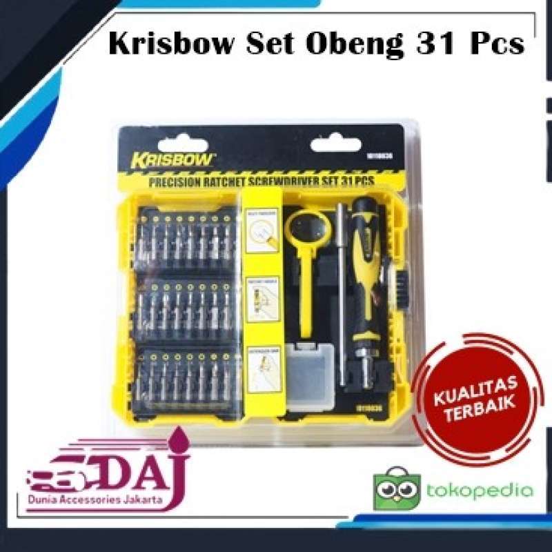 Promo 1 Set Obeng Krisbow 31 Pcs - Perawatan Kendaraan - Maxbuilt ...