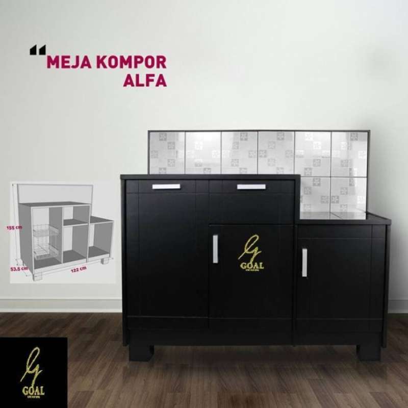 Promo Meja Kompor Alfa Minimalis Dari Blockteak Kombinasi Keramik ...