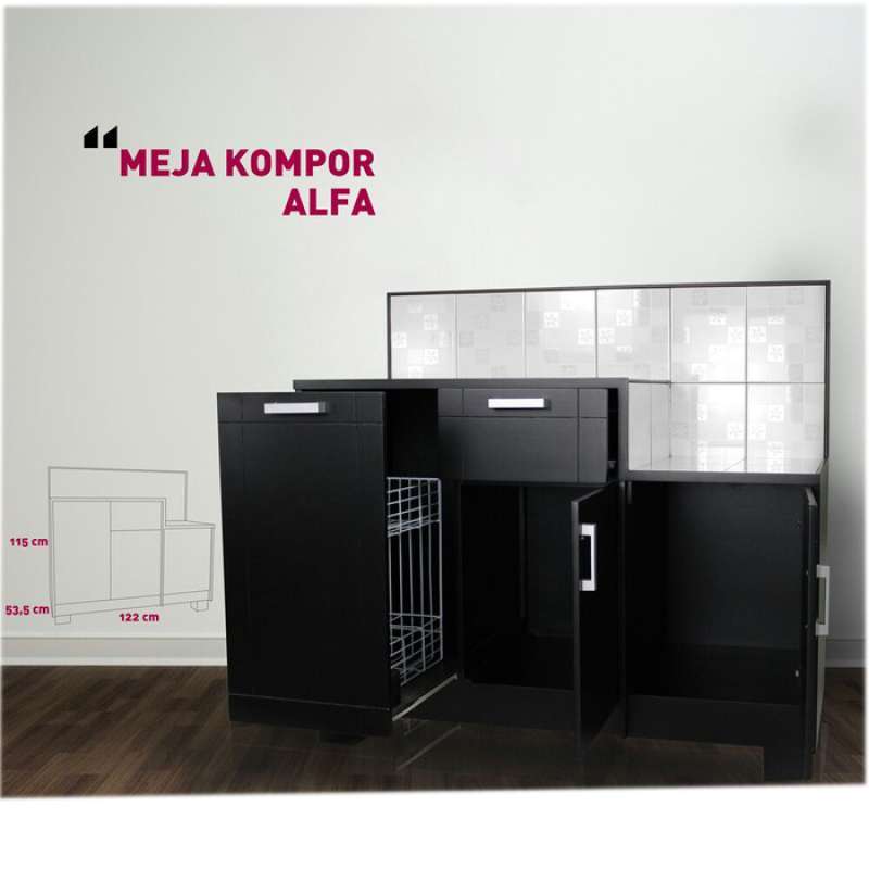 Promo Meja Kompor Alfa Minimalis Dari Blockteak Kombinasi Keramik ...