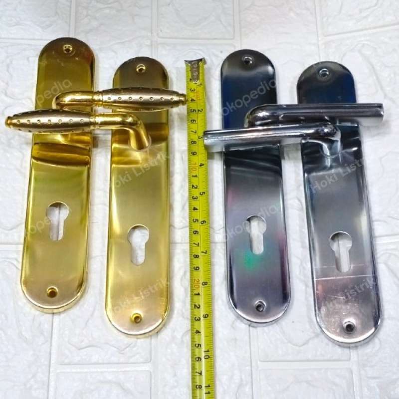 Promo Handle Pintu Besar Full Set / Handel Pintu Rumah / Kunci Pintu ...