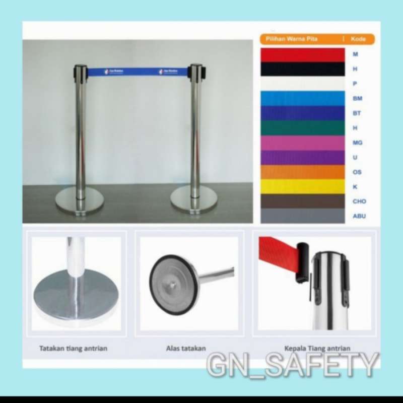 Promo Tali Pembatas Tiang Antrian Diskon 33% Di Seller Belibanyak Shop ...