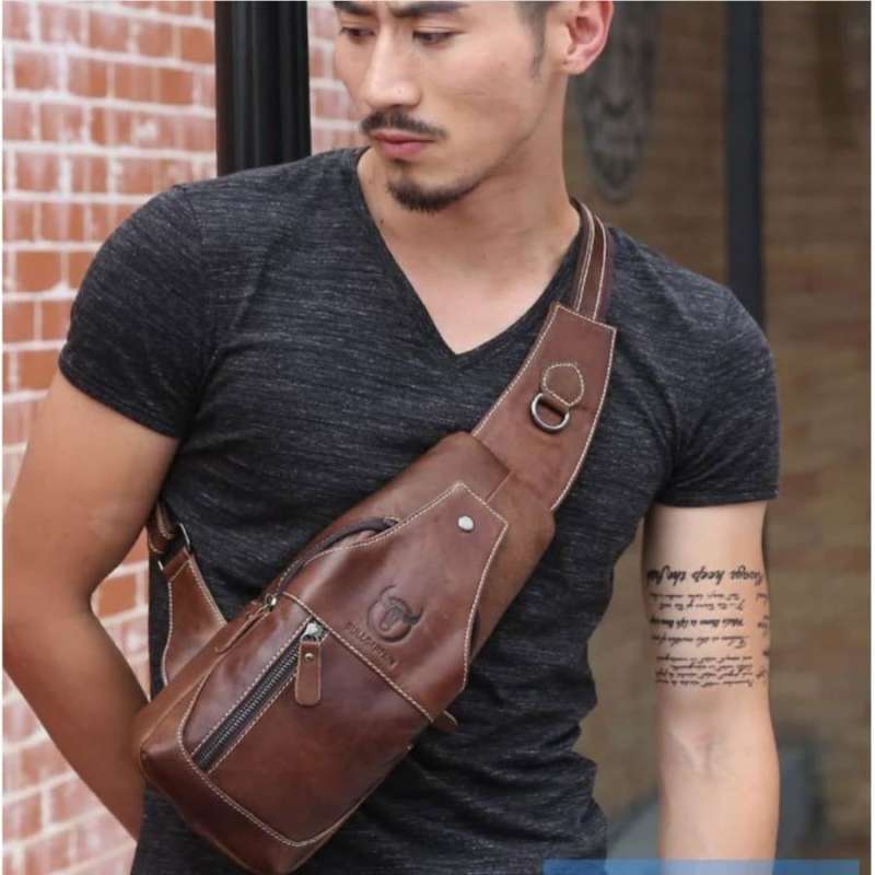 Jual Bullcaptain Sling Bag Kulit Asli Sapi Import Lk120 Di Seller ...