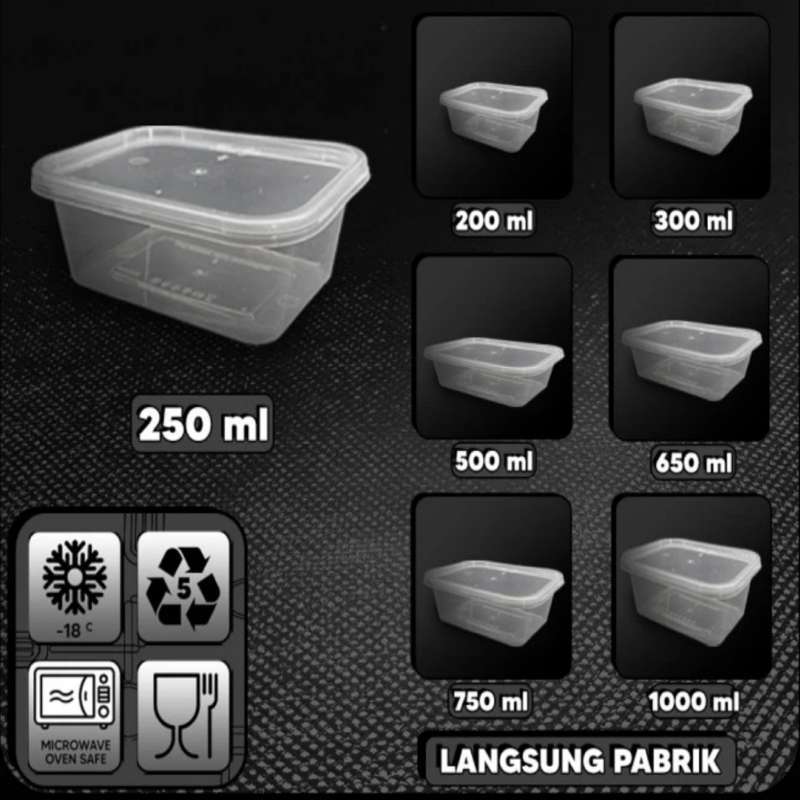 Jual Thinwall Ractangle Kotak Mika Plastik Bening Wadah Makanan ...