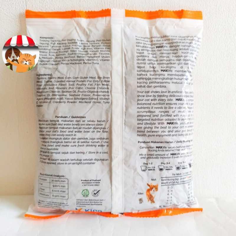 Jual Maxlife Adult Tuna 500gr - Makanan Kucing Max Life Di Seller ...