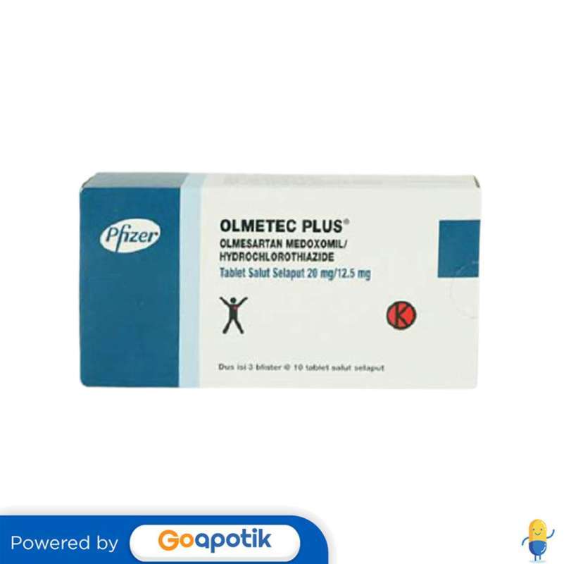 Jual OLMETEC PLUS 20/12.5 MG BOX 30 TABLET di Seller Apotek Mako Farma - Mangga, Kota Medan | Blibli