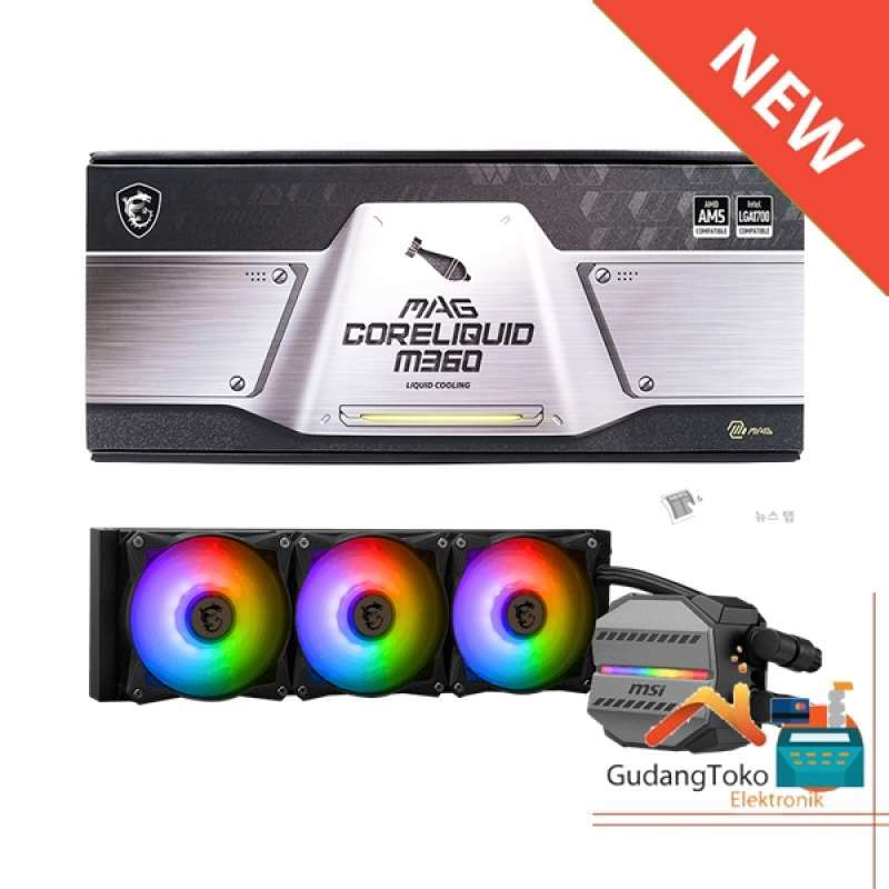 Promo New MSI MAG CORELIQUID M360 | AIO Liquid Cooling 360mm CPU Cooler Diskon 18% di Seller ...
