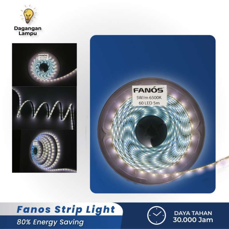 Promo Fanos Led Striplight 5w 5 Meter ( Cdl/putih ) Diskon 23% Di ...