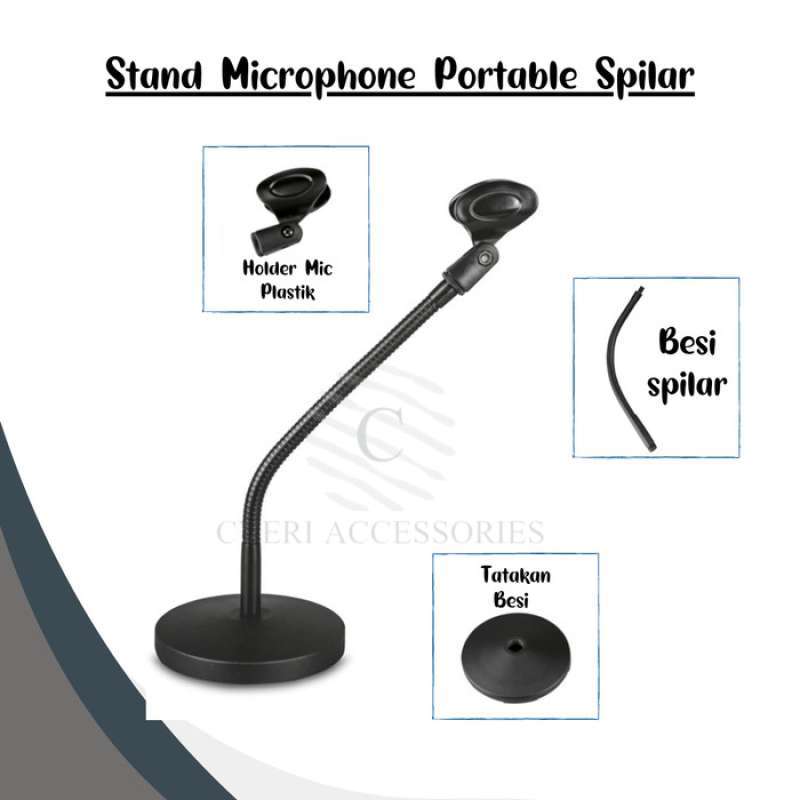 Promo Stand Portable Spilar Fleksibel Besi Hitam Diskon 23% di Seller ...