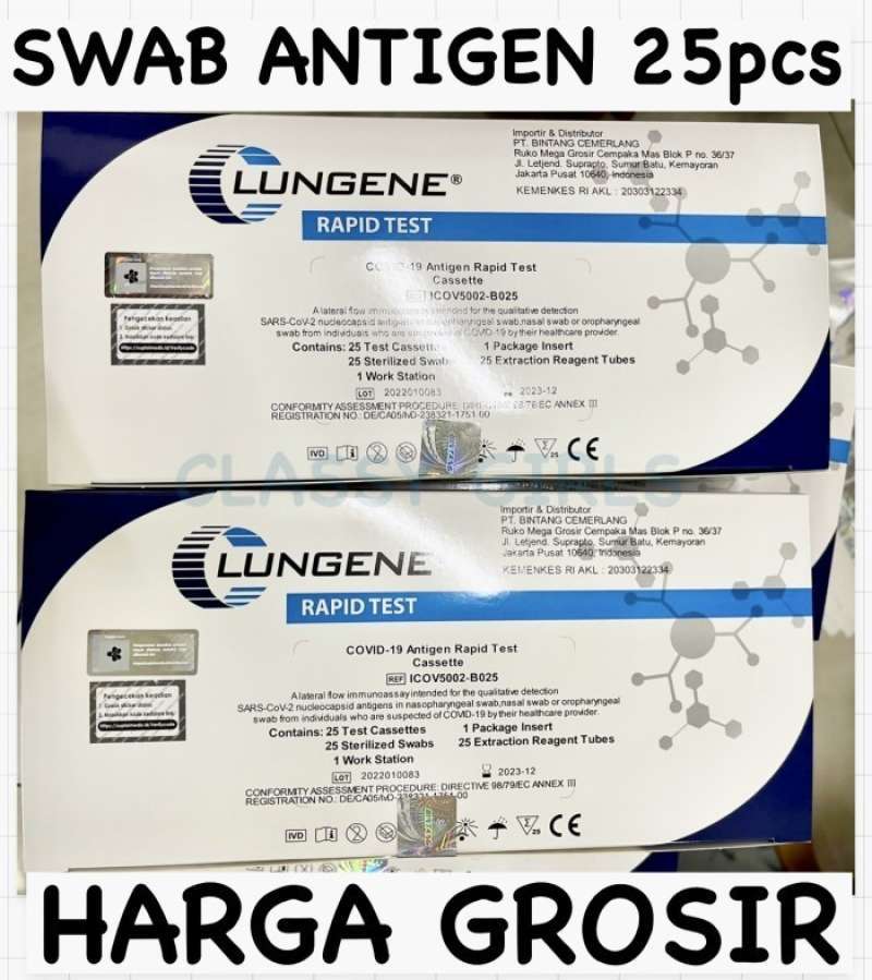 Promo Swab Antigen Lungene Original Kemenkes Diskon 23% Di Seller Indah ...