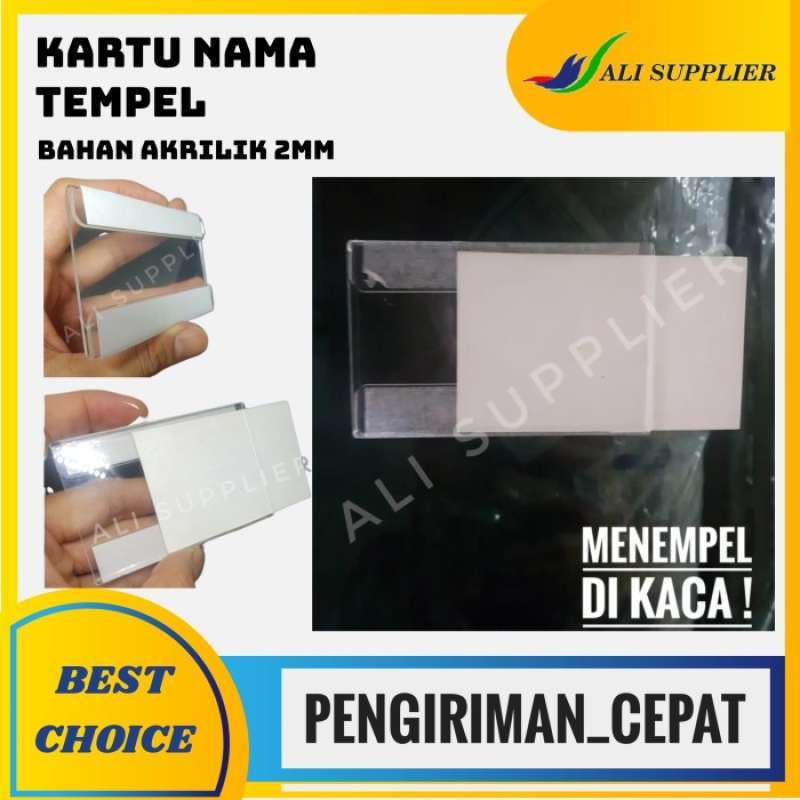 Jual Akrilik Name Tag Label Tempel / Label Nama / Name Tag Gantung 6X9 ...