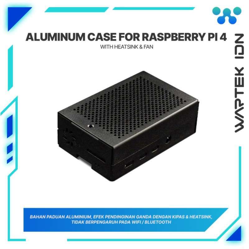 Jual Aluminum Case for Raspberry Pi 4 With Heatsink & Fan di Seller Wartek IDN - Sorosutan, Kota ...