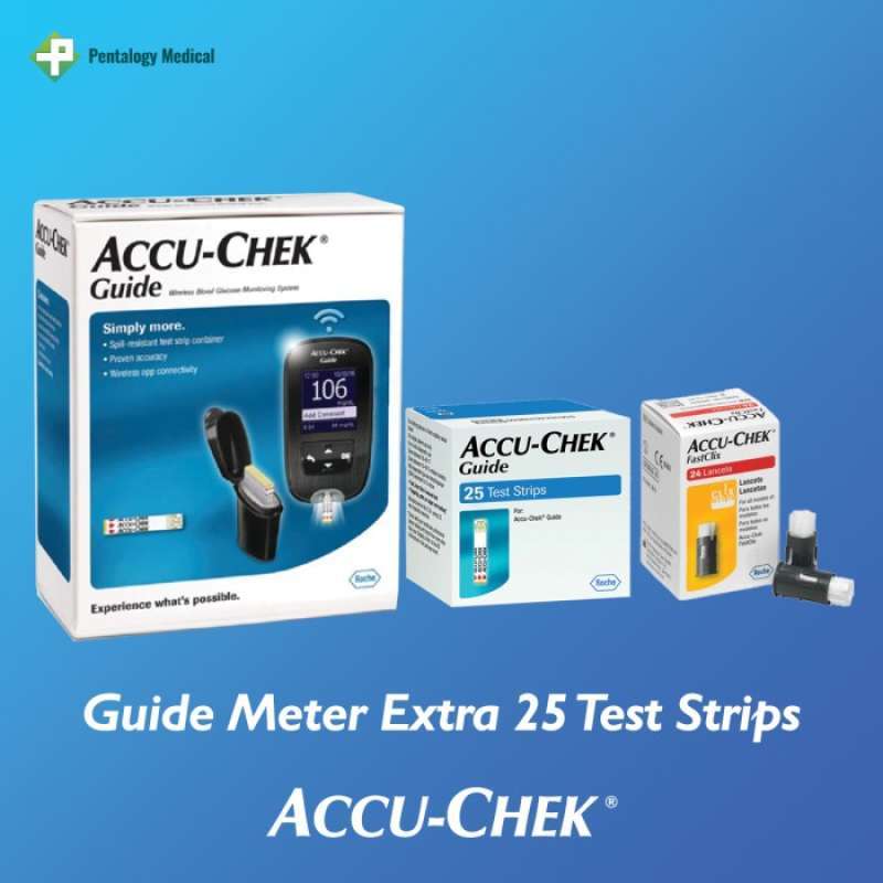 Promo Accu-chek Guide Meter Extra 25's Diskon 23% Di Seller Indah ...