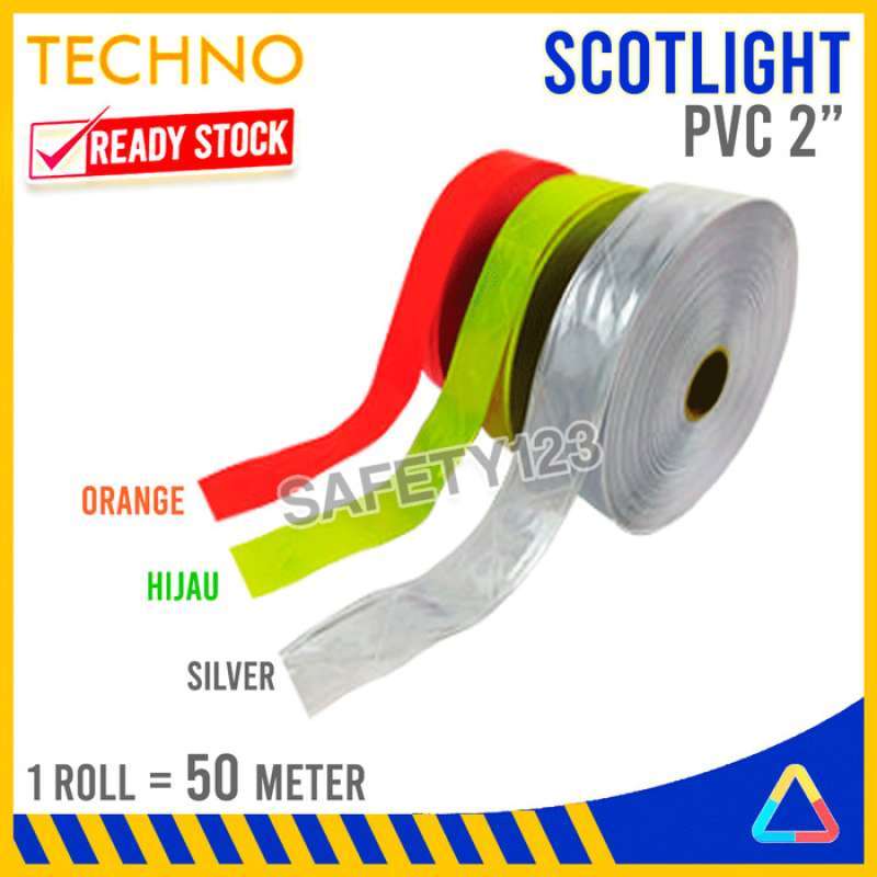 Promo Pita Scotlight Skotlit Reflektor Rompi Baju Safety Roll Pvc 2inci ...