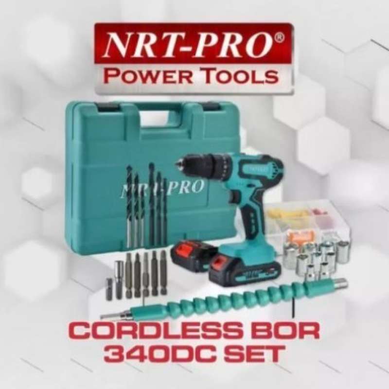Promo Mesin Bor Cordless Nrt Dc-340/ Dc 340/ Bor Cas Nrt Pro Diskon 23% ...