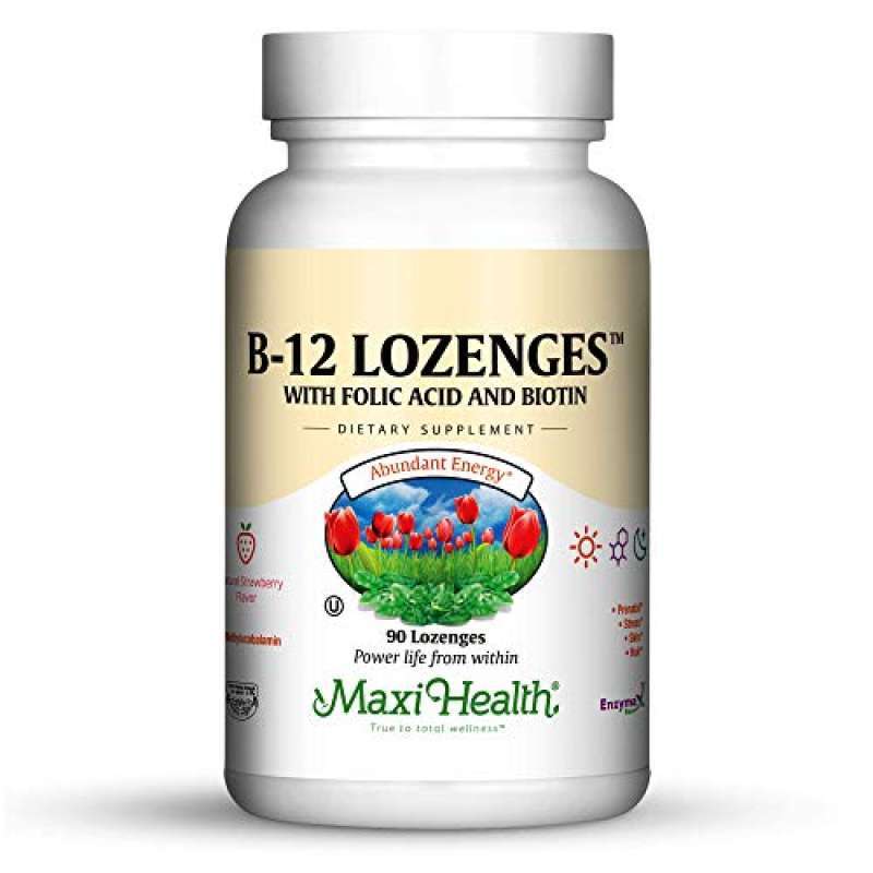 Promo Vitamin B12 Lozenges with Folic Acid and Biotin - Sublingual B12 ...
