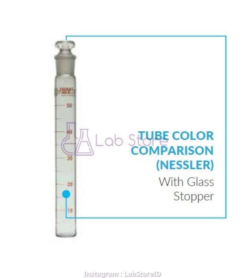 Promo Tabung Nessler 50 ml Tube Color with Stopper Iwaki COLOR-TUBE50S ...