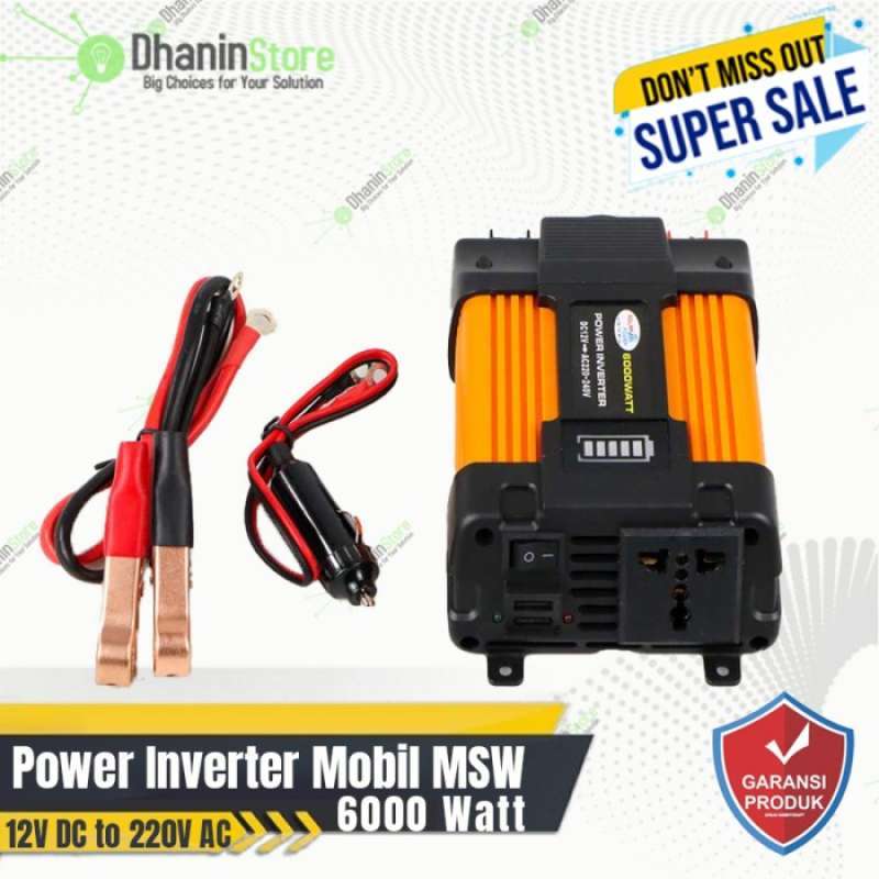 Promo CAR POWER INVERTER MOBIL TRANSFORMER DC 12V KE AC 220V 6000 WATT MSW - SELERA_KITA STORE ...