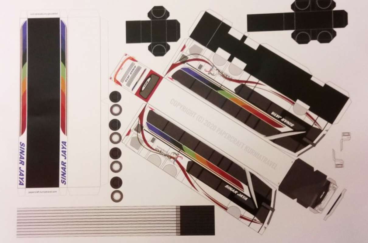 Jual Pola Papercraft Bus Tingkat Sinar Jaya di Seller Wellmart Premier ...