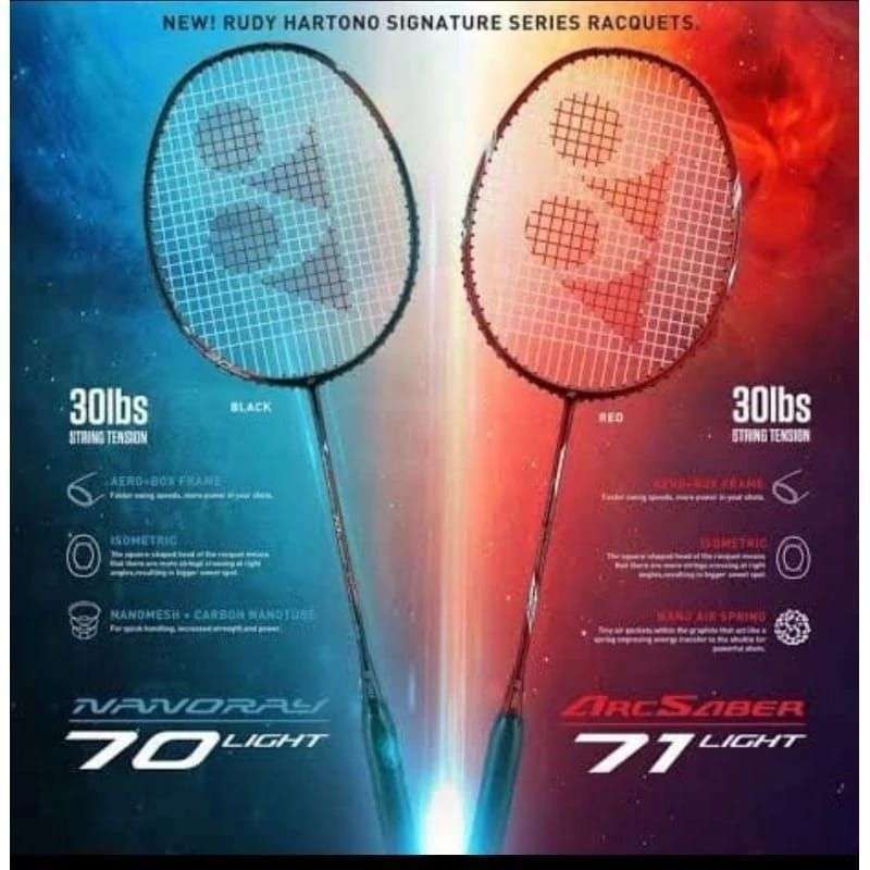 Jual Raket yonex Badminton Arcssaber 71 Light / Nanoray 70 Light Rudy ...