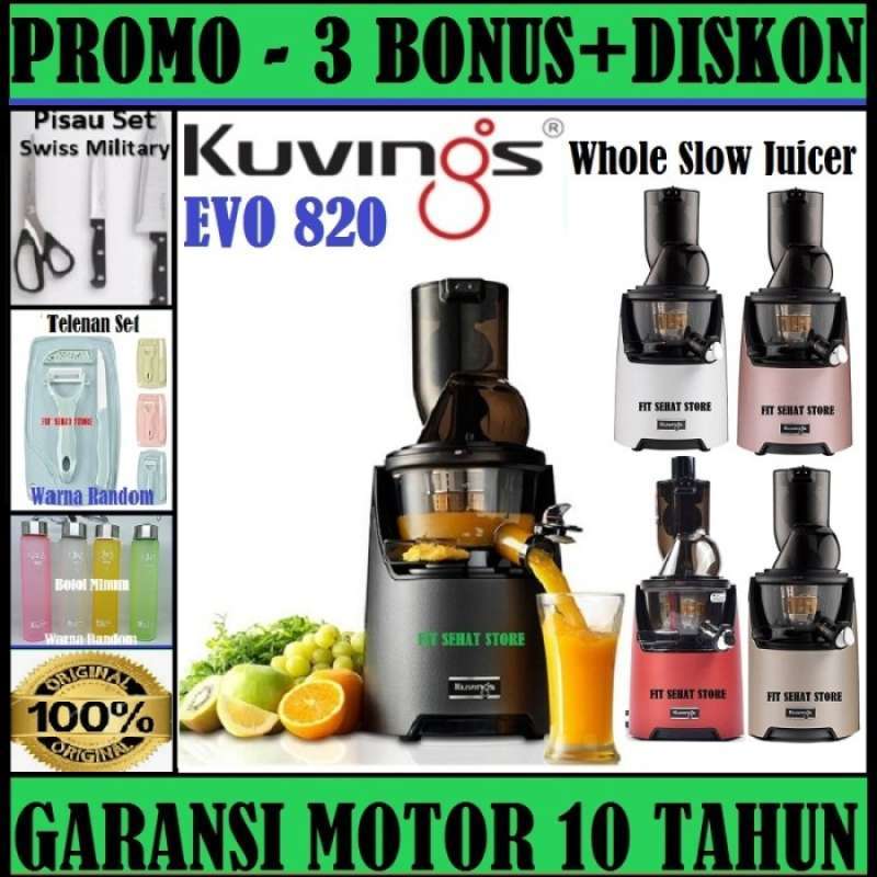 Promo Slow Juicer Kuvings Whole EVO 820 - Kuvings Slow Juicer EVO820-60 Rpm - Champagne Gold ...