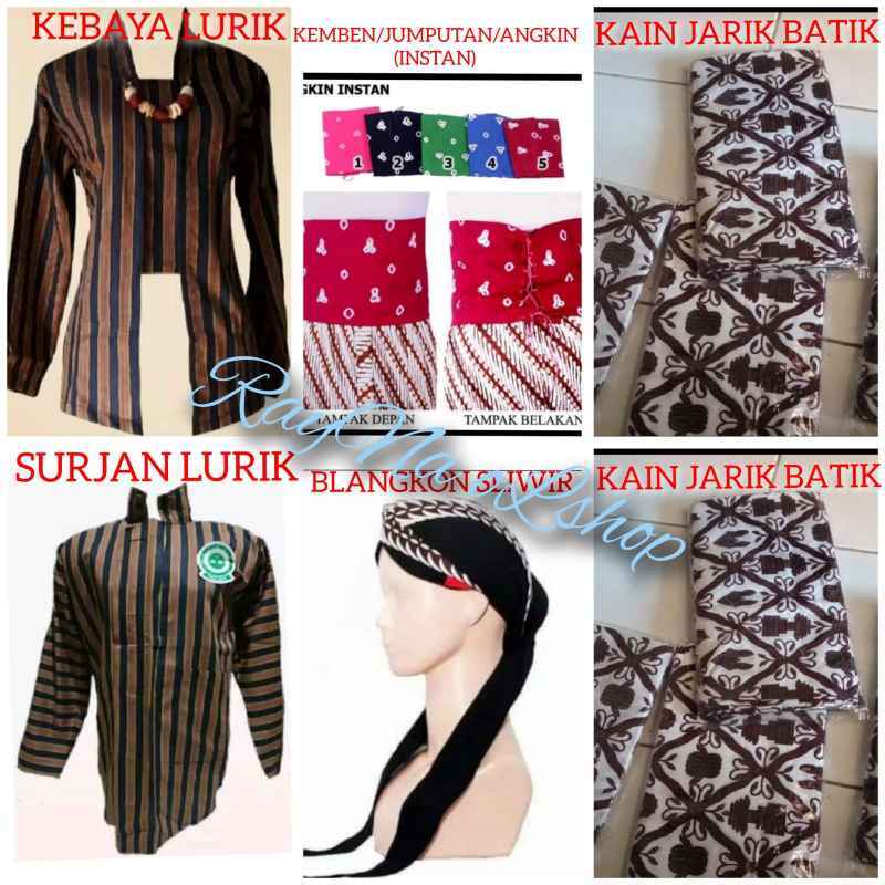 Promo 1 SET BAJU COUPLE LURIK TENUN MODERN KLASIK KHAS TRADISIONAL JAWA SOLO JOGJA (KEBAYA LURIK ...