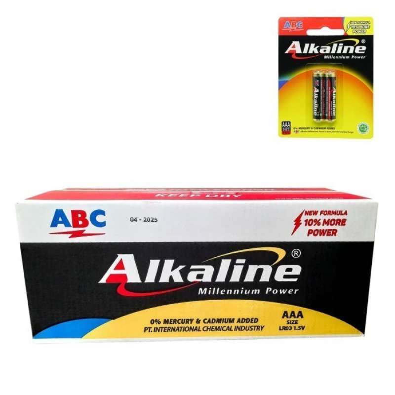 Promo Baterai / Batre ABC Alkaline AAA / A3 BP 2 LR03 1 Dus isi 144 pcs ...