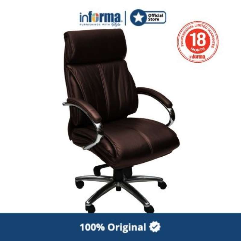Promo INFORMA ULYSSES KURSI KANTOR SANDARAN TINGGI - COKELAT TUA Diskon ...