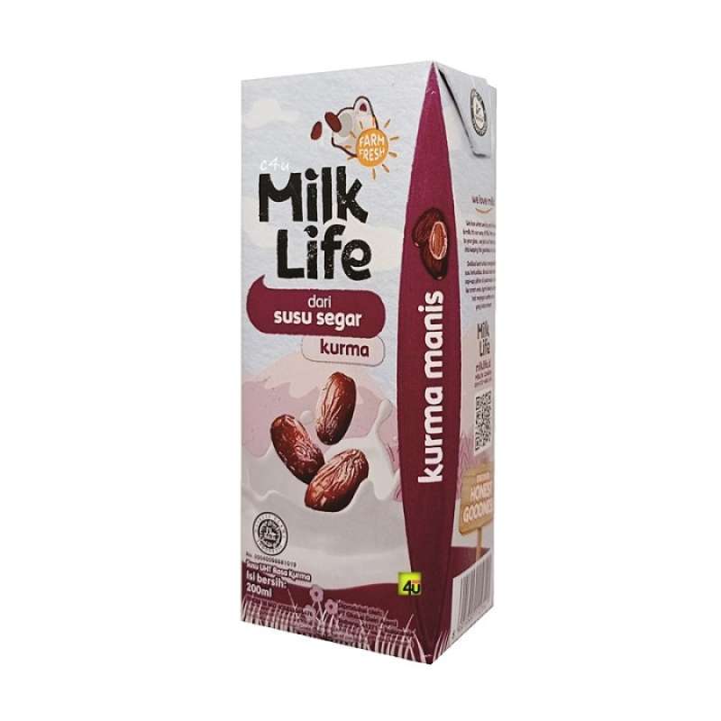 Jual Susu Milk Life UHT Rasa Kurma dan Ori200 ml Susu Kotak Murah dan ...
