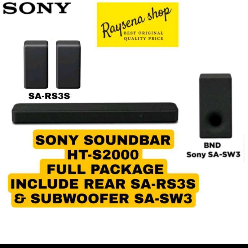 Jual Sony Ht-s2000 / Hts2000 Soundbar Atmos Full Package Sa-sw3 Sa-rs3s ...