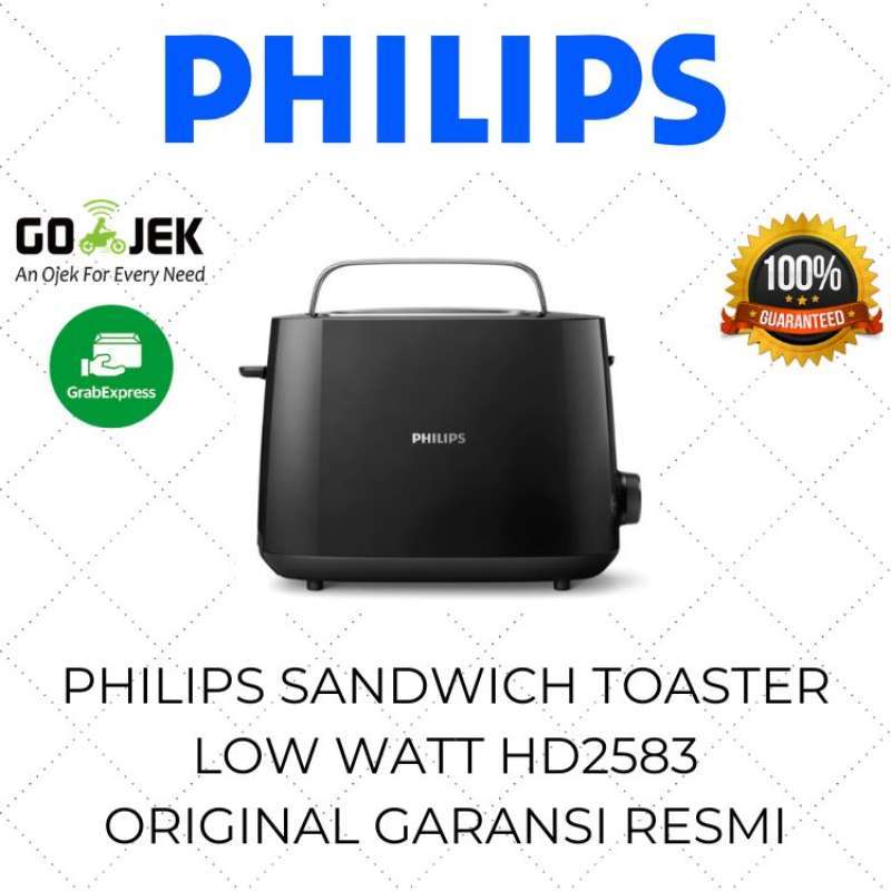 Promo Philips Toaster Pop Up Roti Low Watt HD 2583 / Pemanggang Roti ...
