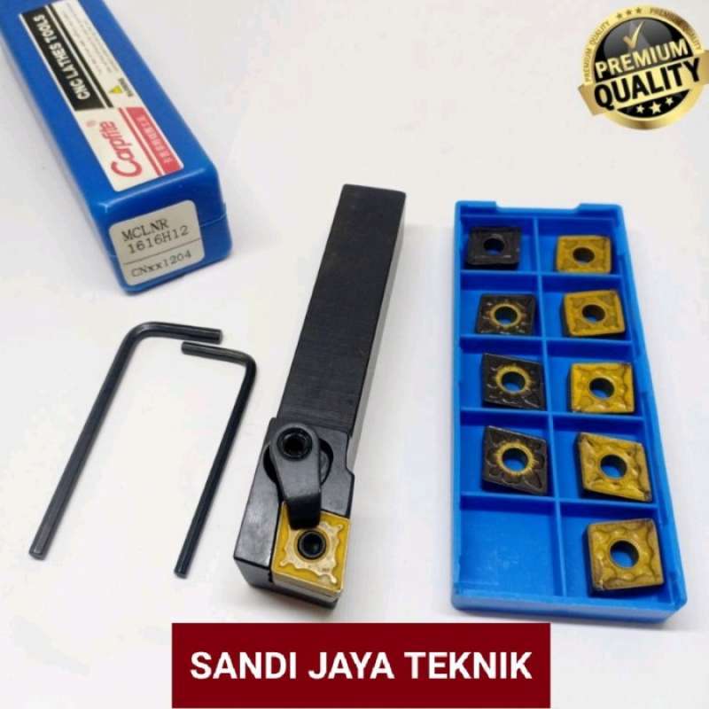 Promo Holder Mesin Bubut Luar Pahat bubut CNC MCLNR1616H12 set insert CNMG12 Diskon 23% di ...